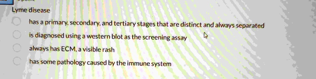 lyme disease has a primary secondary and tertiary stages that are ...