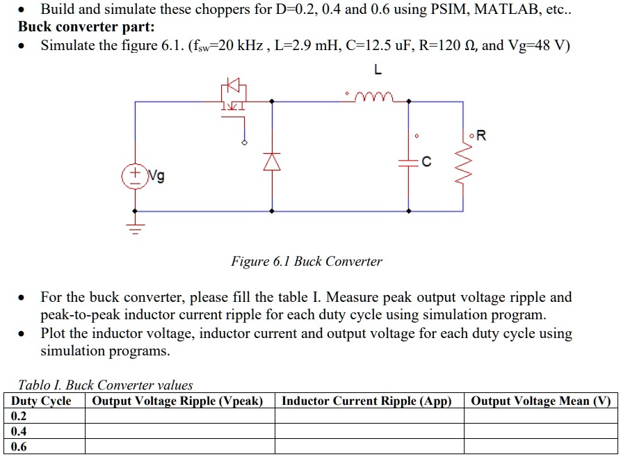 SOLVED: Texts: Do it using MATLAB/Simulink. Upload circuits and simulations as images. Build and ...