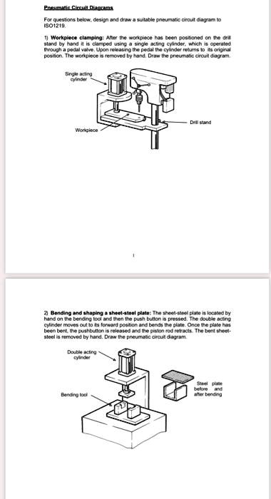 SOLVED: For questions below, design and draw a suitable pneumatic ...