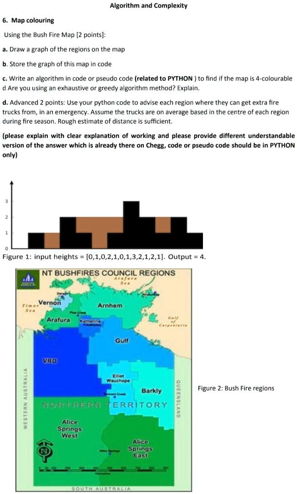 Solved Algorithm And Complexity Map Colouring Using The Bush Fire Map 2 Points Draw A Graph 5998