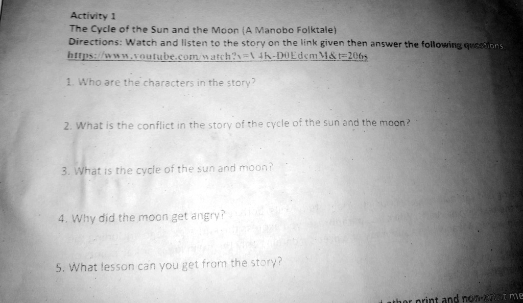 SOLVED: 1.) Who are the characters in the story? 2.) What is the ...