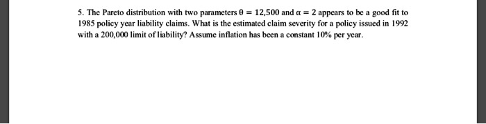 SOLVED: The Pareto distribution with two parameters, 12,500 and Î± ...