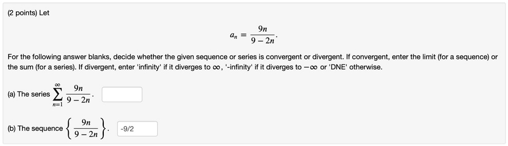 Solved 2 Points Let 9n 9 Zn For The Following Answer Blanks Decide