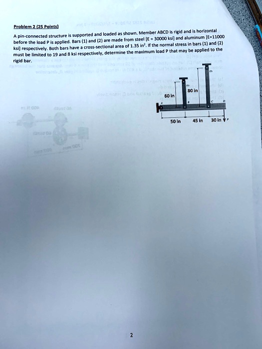 Problem 2 (25 Points) A pin-connected structure is supported and loaded as shown. Member ABCD is ...