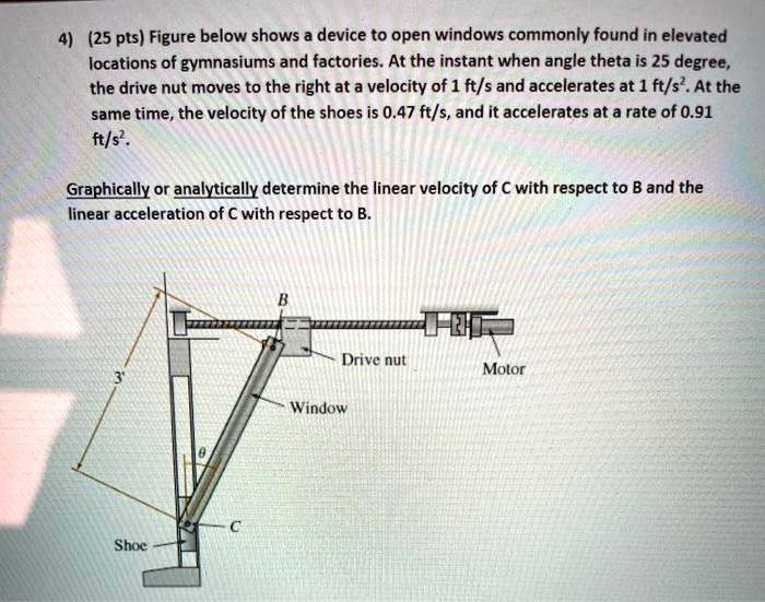 SOLVED: Figure below shows a device to open windows commonly found in ...