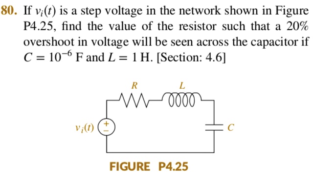 80 if vit is a step voltage in the network shown in figure p425 find ...