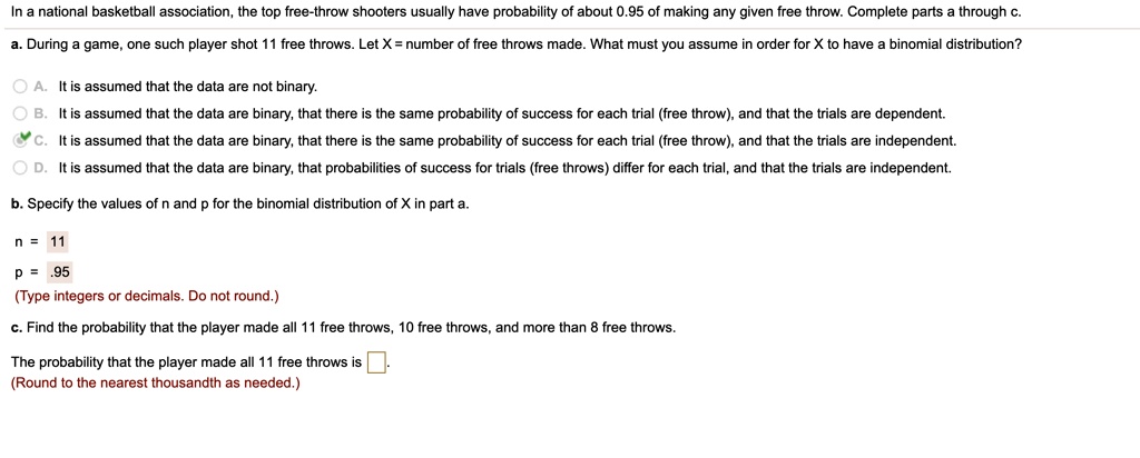 SOLVED:national basketball association the top free-throw shooters ...
