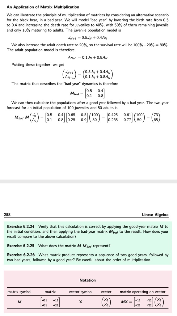 an application of matrix multiplication we can illustrate the principle ...