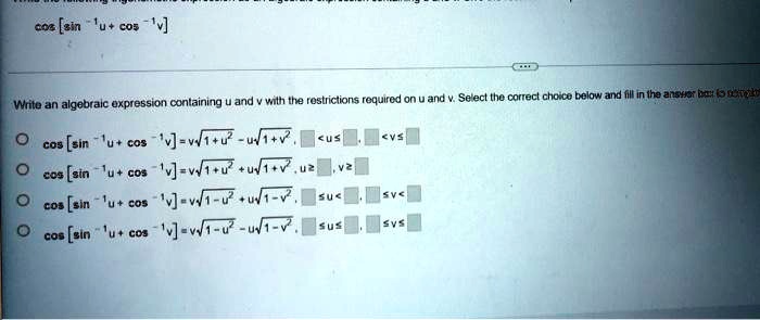 SOLVED: Write an algebraic expression containing any value that ...