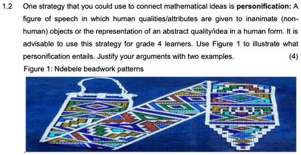 1.2 One strategy that you could use to connect mathematical ideas is ...