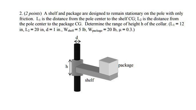 SOLVED: A shelf and package are designed to remain stationary on the ...