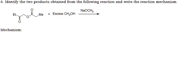 SOLVED:Identify the TWo products obtained from the following reaction ...