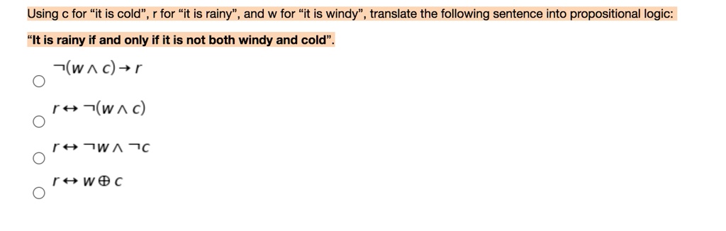 using for it is cold for it is rainy and w for it is windy translate ...