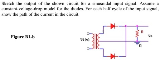 SOLVED: Sketch the output of the shown circuit for a sinusoidal input ...