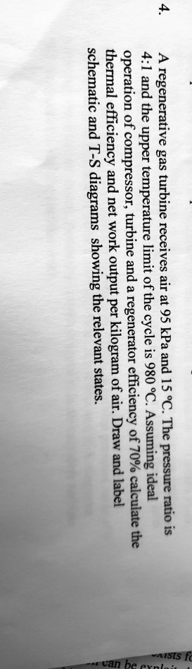 SOLVED: 4 schematic and T-S diagrams showing the relevant states ...