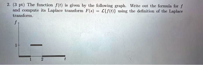 2. (3 pt) The function f(t) is given by the following graph. Write out the formula for f and ...