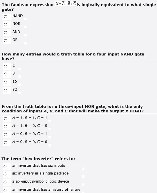 Solved Title Logic Gates And Truth Tables Gate C Nand C Nor C And C Or How Many Entries Would