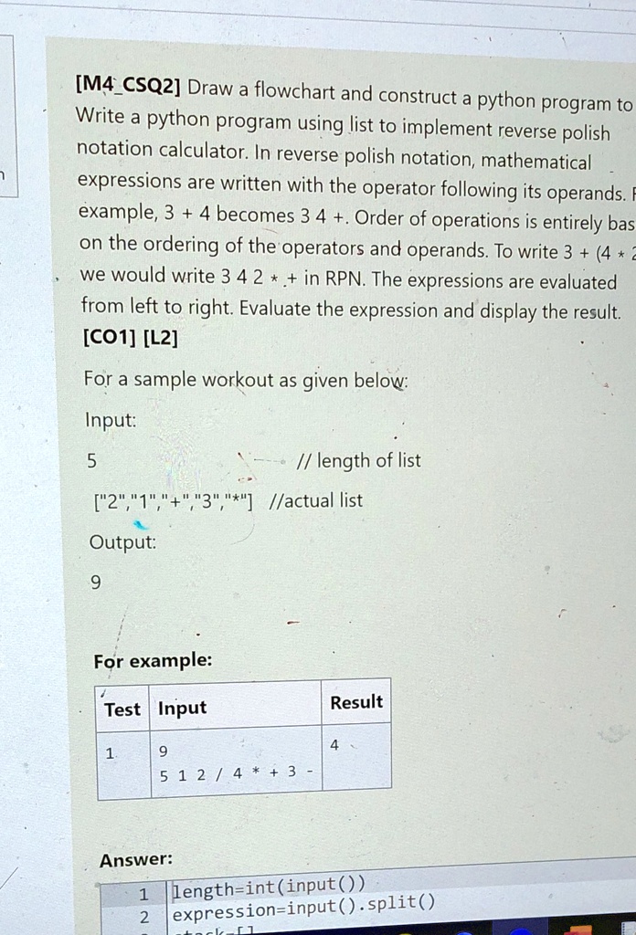 Solved M4csq2 Draw A Flowchart And Construct A Python Program To 2317
