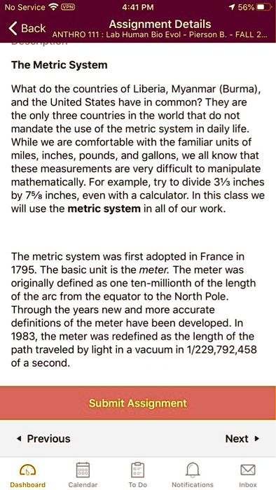 no service em 441 pm 56 back assignment details anthro 111 lab human ...