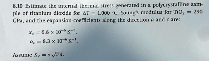 810 estimate the internal thermal stress generated in a polycrystalline ...
