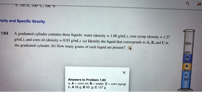 iuu k uu c iw nsity and specific gravity 163 graduated cylinder ...