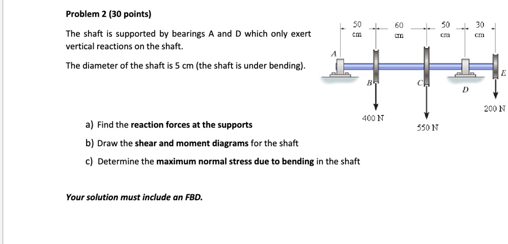 problem 2 30 points the shaft is supported by bearings a and d which ...