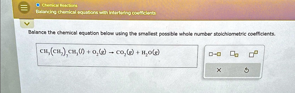 SOLVED: Chemical Reactions Balancing chemical equations with ...