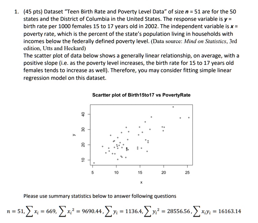 SOLVED: (45 pts) Dataset SOLVED: (45 pts) Dataset