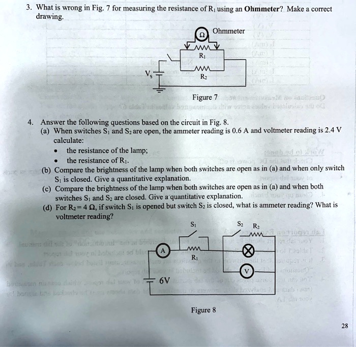 what is wrong in fig for measuring the resistance of r using an ...