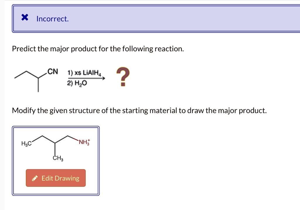 VIDEO solution: Predict the major product for the following reaction: CN 1) xs LiAIH4; 2) H2O 2 ...