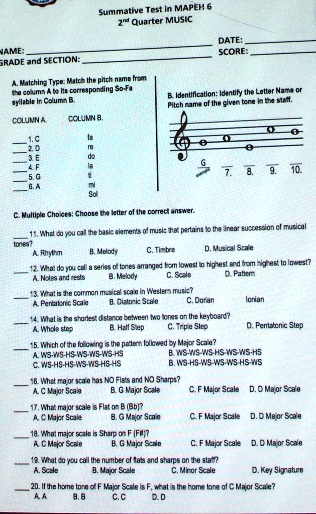 SOLVED: Pahelp po :( Thank you po Summative Test in MAPEK 6 2nd Quarter ...