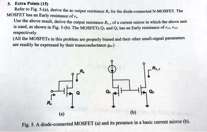 SOLVED: MOSFET has an Early resistance of ro, which is used, as shown ...