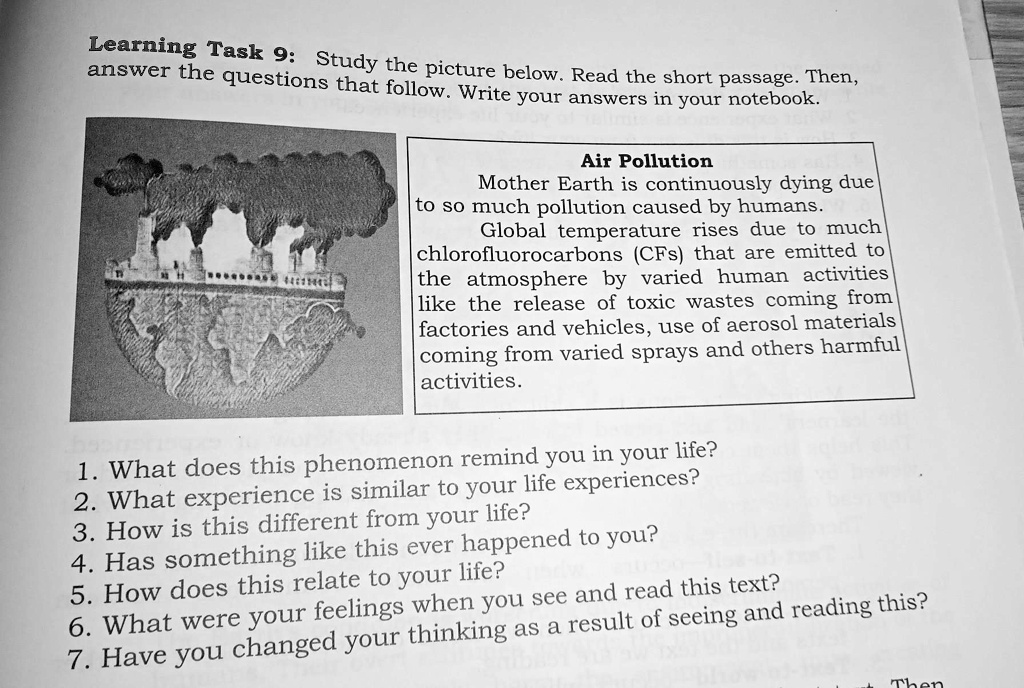 learning task 9 study the picture below read the short passage then ...