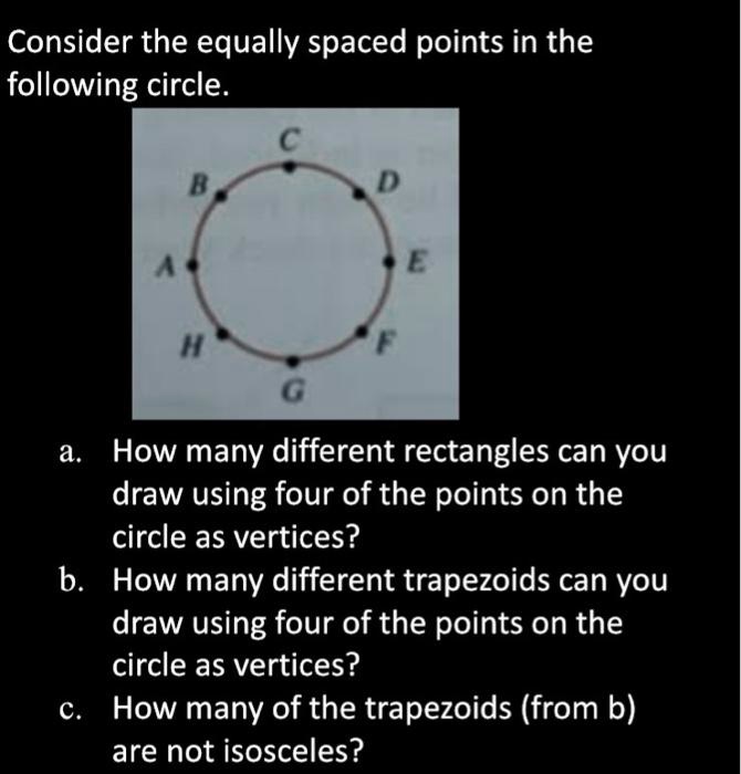 Text: Show your work and sketch each letter. Consider the equally ...