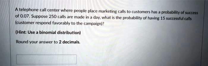 A telephone call center where people place marketing calls to customers ...