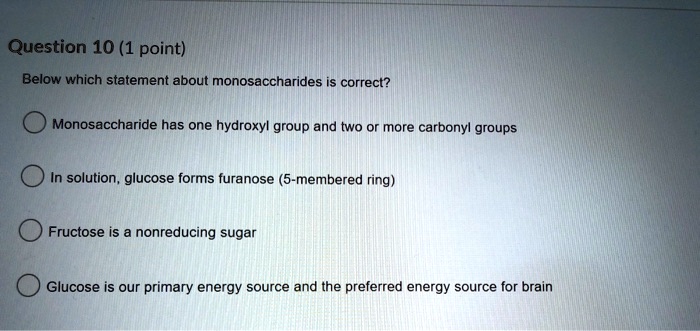 SOLVED: Question 10 (1 point) Below which statement about ... SOLVED: Question 10 (1 point) Below which statement about ...