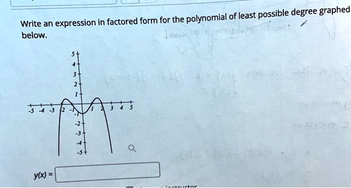 SOLVED: possible degree graphed polynomial . of least Write an expression in factored form for ...