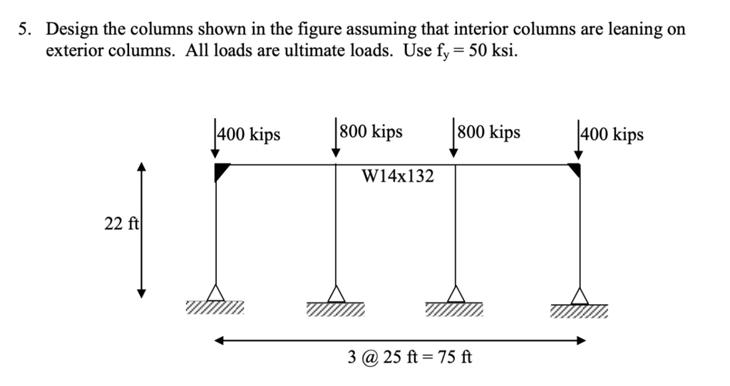 SOLVED: Please show solutions. Design the columns shown in the figure ...