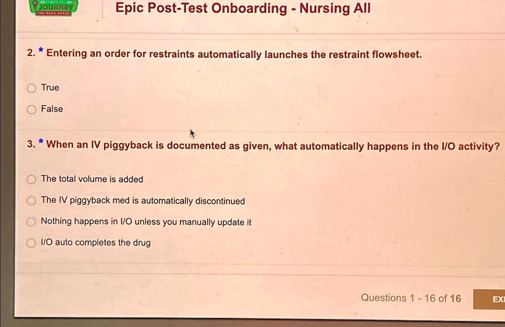 epic post test onboarding nursing all 2 entering an order for ...