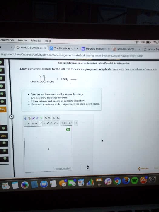 Use the References to access important values if needed for this question. Draw a structural ...