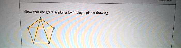 SOLVED: Show that the graph is planar by finding planar drawing: