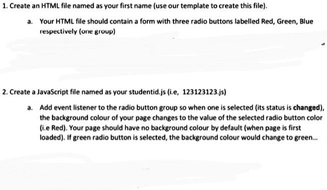 Solved Create An Html File Named As Your First Name Use Our Template To Create This File A 2426