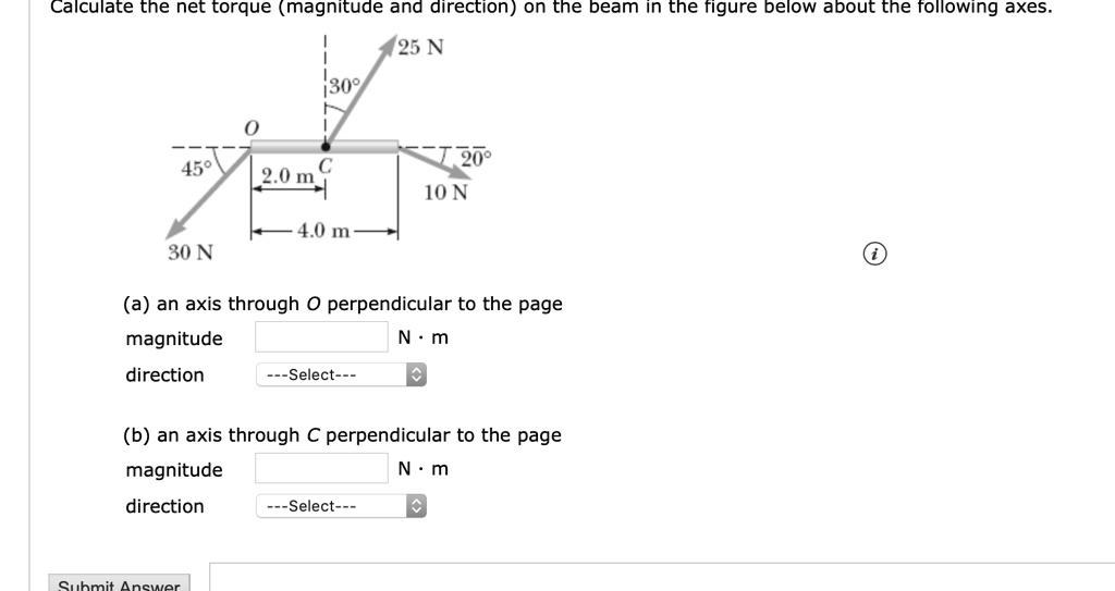 Calculate The Net Torque Magnitude And Direction On The Beam - The Best Picture Of Beam