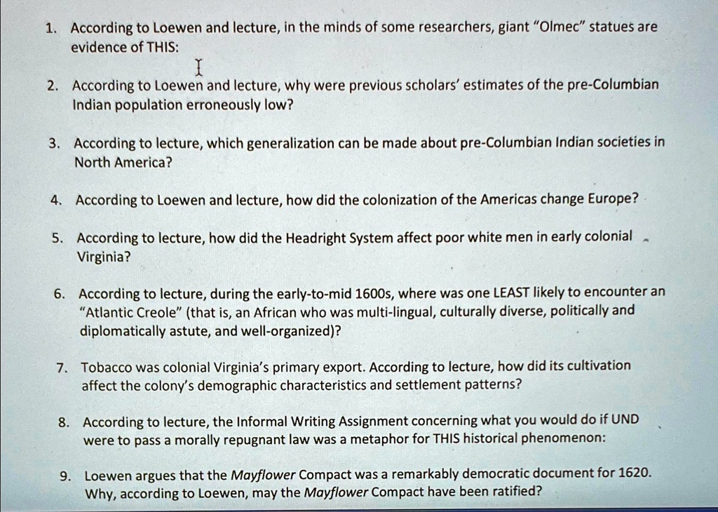 SOLVED: According to Loewen and lecture, in the minds of some ...