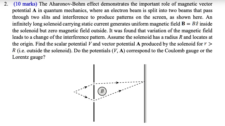 10 marks the aharonov bohm effect demonstrates the important role of ...