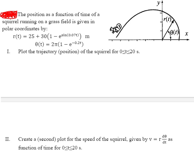 Compute A Matlab Code The Position As A Function Of Time Of A Squirrel 3509