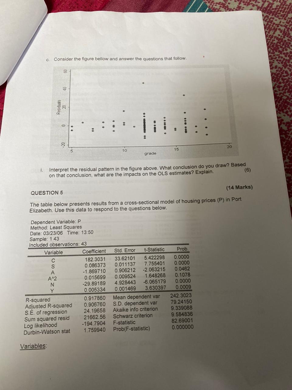 SOLVED: c. Consider the figure bellow and answer the questions that ...