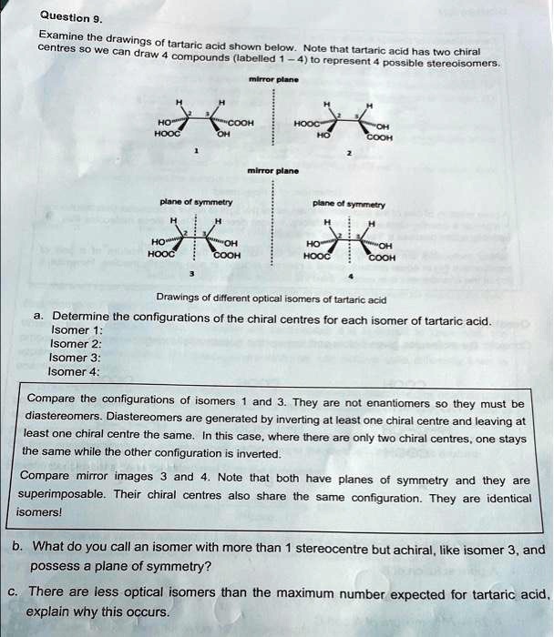 SOLVED: Mirror plane Mirror plane Plane of symmetry Drawings of ...