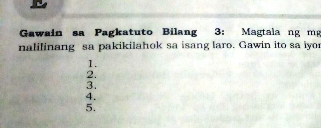 SOLVED: gawain sa pagkatuto bilang 3:magtala ng mga kahalagahang ... SOLVED: gawain sa pagkatuto bilang 3:magtala ng mga kahalagahang ...