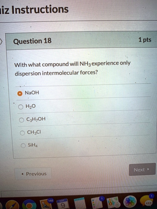 SOLVED: iz Instructions Question 18 1pts With what compound will NH3 ... SOLVED: iz Instructions Question 18 1pts With what compound will NH3 ...